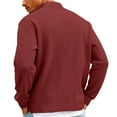 Qwertyu Mens Quarter Zip Sweatshirt Stand Collar Corduroy Plus Size ...