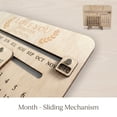 2026 Sliding Wooden Calendar With Stand | Decorative 2026 Desk Calendar ...