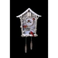 Icy Giftware Set of 2 White and Red Cardinal Cuckoo Wall Clocks 15 ...