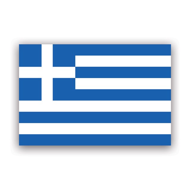 Greek Flag Sticker Decal - Self Adhesive Vinyl - Weatherproof - Made in ...