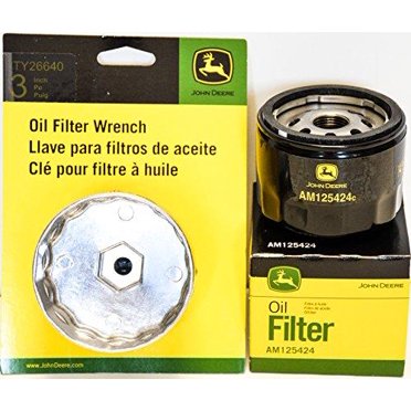 John Deere 2 Quarts Turf-Gard SAE 10W-30 Oil and AM125424 Filter for ...
