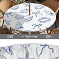 ARTSLION Round Outdoor Tablecloth For Up To 60in With Umbrella Hole ...