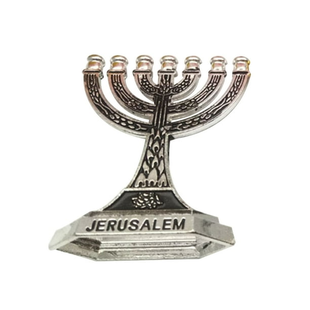 12 Tribes of Israel Menorah Jewish 7 Branch Candle Holder Jerusalem ...