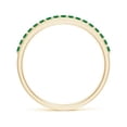2wist Designs 18K Yellow Gold Plated Half Eternity Emerald Round Shape ...