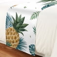 Bed Runner Tropical Pineapple Palm Leaves Bedding Scarves Soft ...