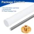 2 Pack 1000mm Power Screw with Tr6X1 Brass Nut and Plastic Packaging ...