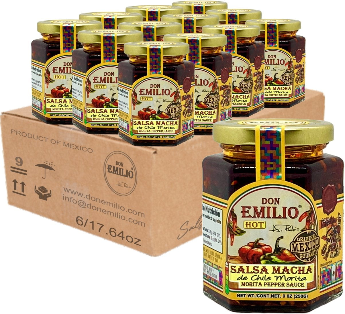 Don Emilio Hot Sauce, Chili Crisp Oil, Roasted Peppers Spicy Gourmet ...