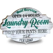 The Stupell Home Decor Collection Vintage Laundry Sign Cursive Wall Plaque Art - Walmart.com