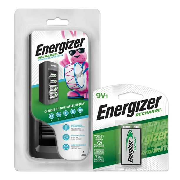 Cargador Universal De Pilas Energizer + 1 Pila 9v Recargable Energizer ...