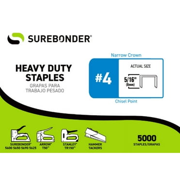 STANLEY TRA704-5C 1/4-Inch Heavy Duty Staples 5,000 ct Box - Walmart.com