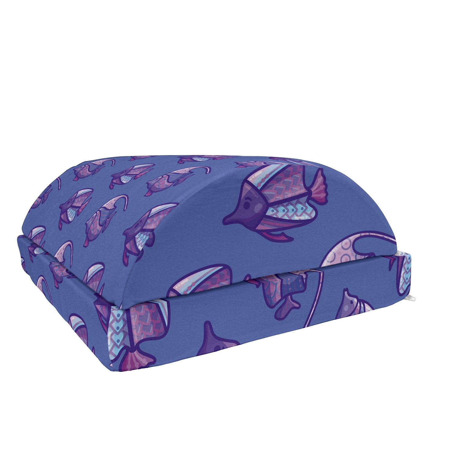 Nautical Foot Rest, Ocean Theme Swimming Fishes Pattern Underwater Life ...