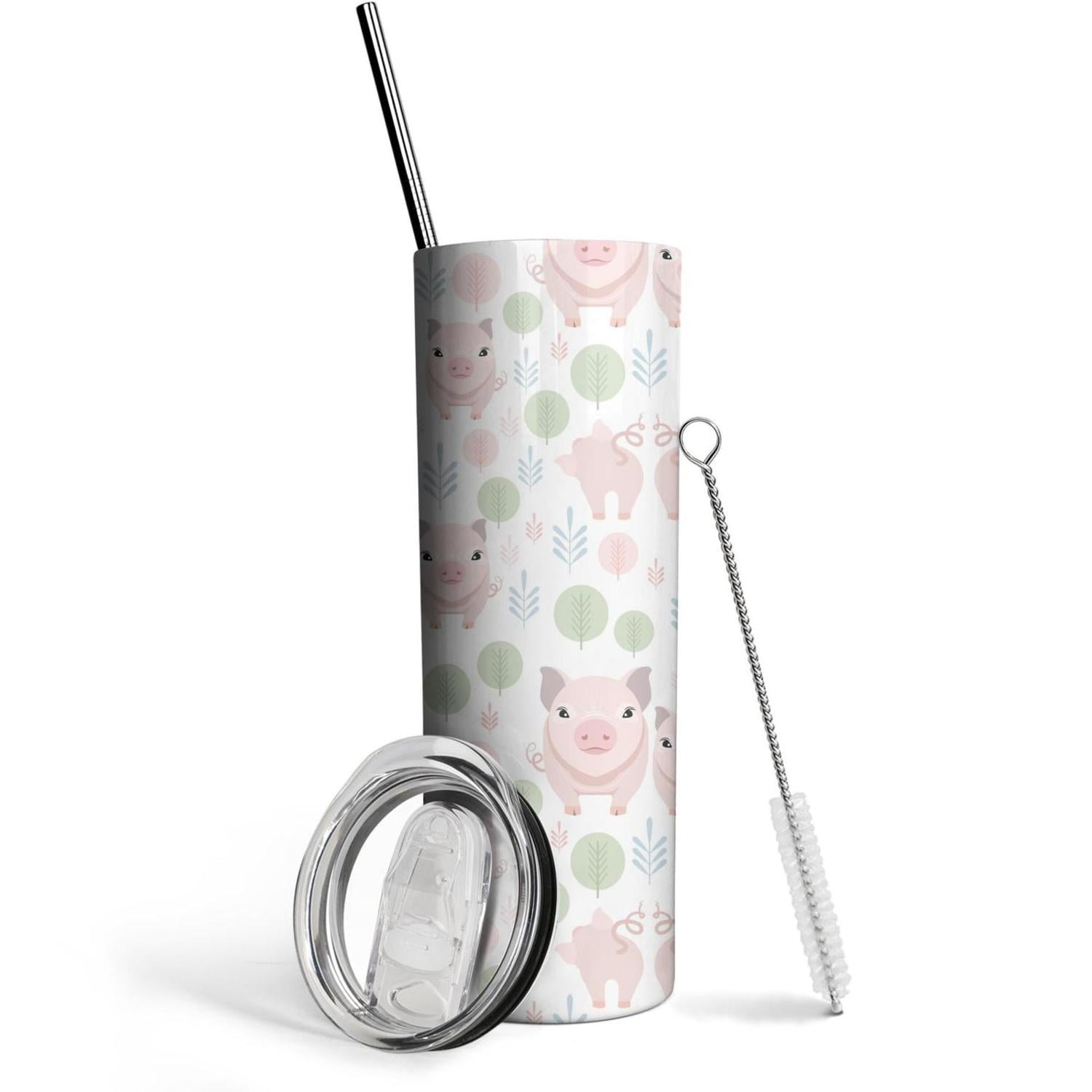 Pig Gifts for Pig Lovers - Pig Tumbler Pig Cup with Lid and Straw - 20 ...