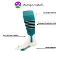 Baseball Stirrup Socks 3 Stripe (Teal/Black/White, X-Large) - Walmart.com