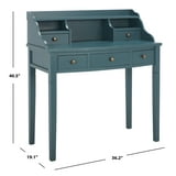 SAFAVIEH Landon Teal Writing Desk, 5-Drawer, Chic Pine Wood - Walmart.com