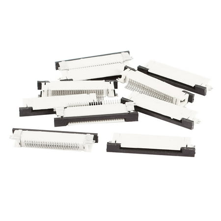 10 Pcs FFC FPC 24-Pin 0.5mm Pitch Ribbon Flat Connector Socket ZIF HDD ...