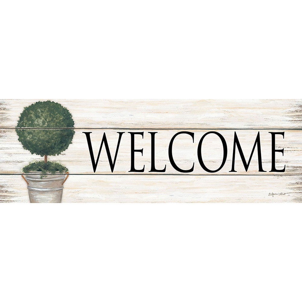 Custom Decor Signature Sign - Welcome Topiary - Walmart.com