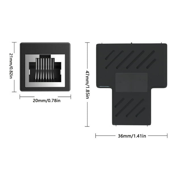 tredstone 2pcs Internet Cable Splitter Ethernet RJ45 Cable Dual Port ...