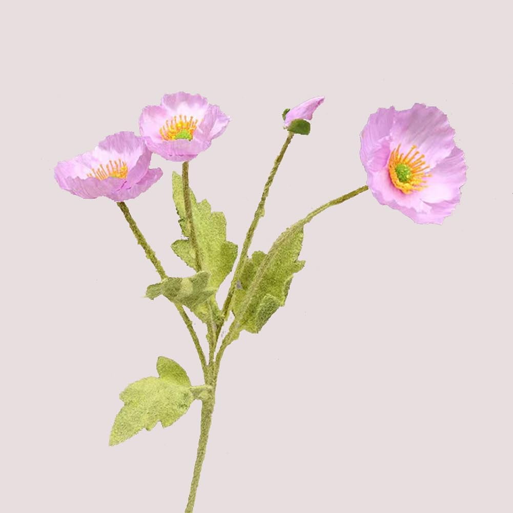 Click here for Generic Light Purple Artificial Poppy Flowers  5 B... prices