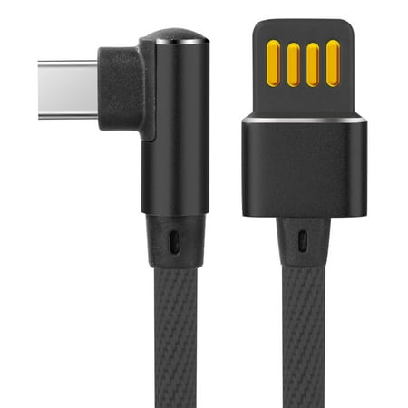 USB-C Cable, Black Nakedcellphone Rugged [USB TYPE-C] Charge/Sync Cable ...
