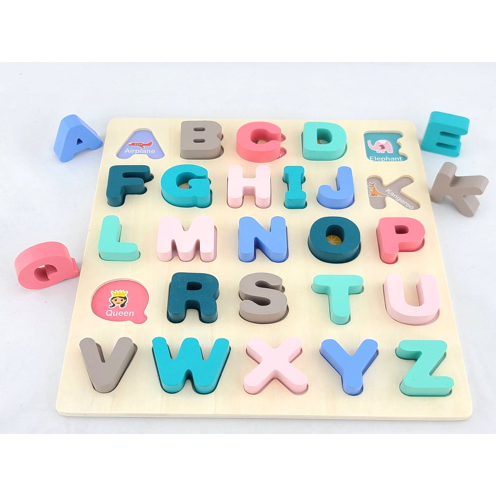 Click here for Ifit Montessori Capital Case Wooden Alphabet Puzzl... prices