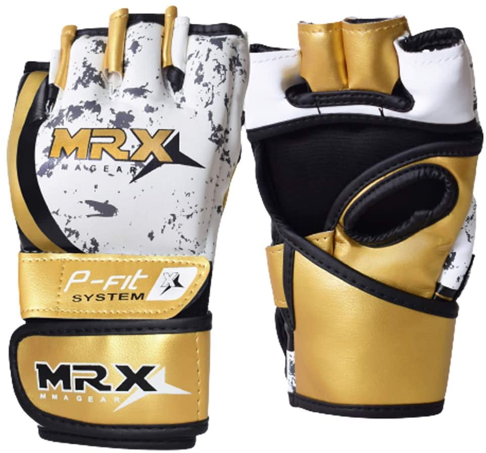 MRX MMA Grappling Gloves for Women Bag Training Boxing Sparring Golden ...