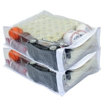 Heavy Duty Vinyl Zippered Closet Storage Bags (Clear) (15" x 18" x 5") for Sweaters, Bedding ...