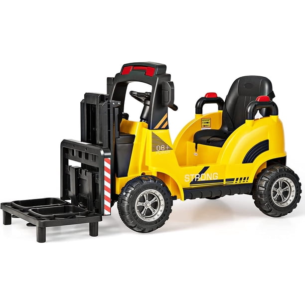 OLAKIDS Ride on Forklift, 12V Kids Electric Vehicle Construction Truck ...