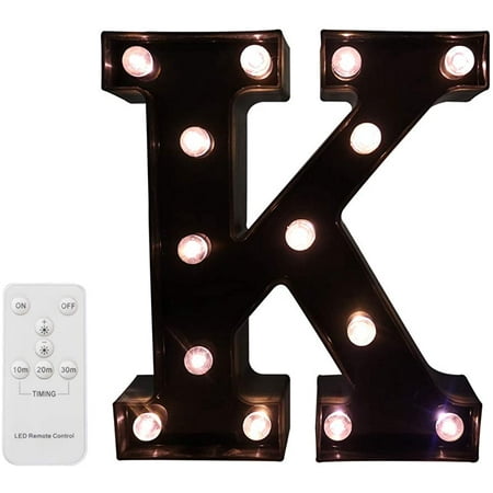 LED Marquee Letters with Lights Alphabet Light Up Black Wall Letter ...