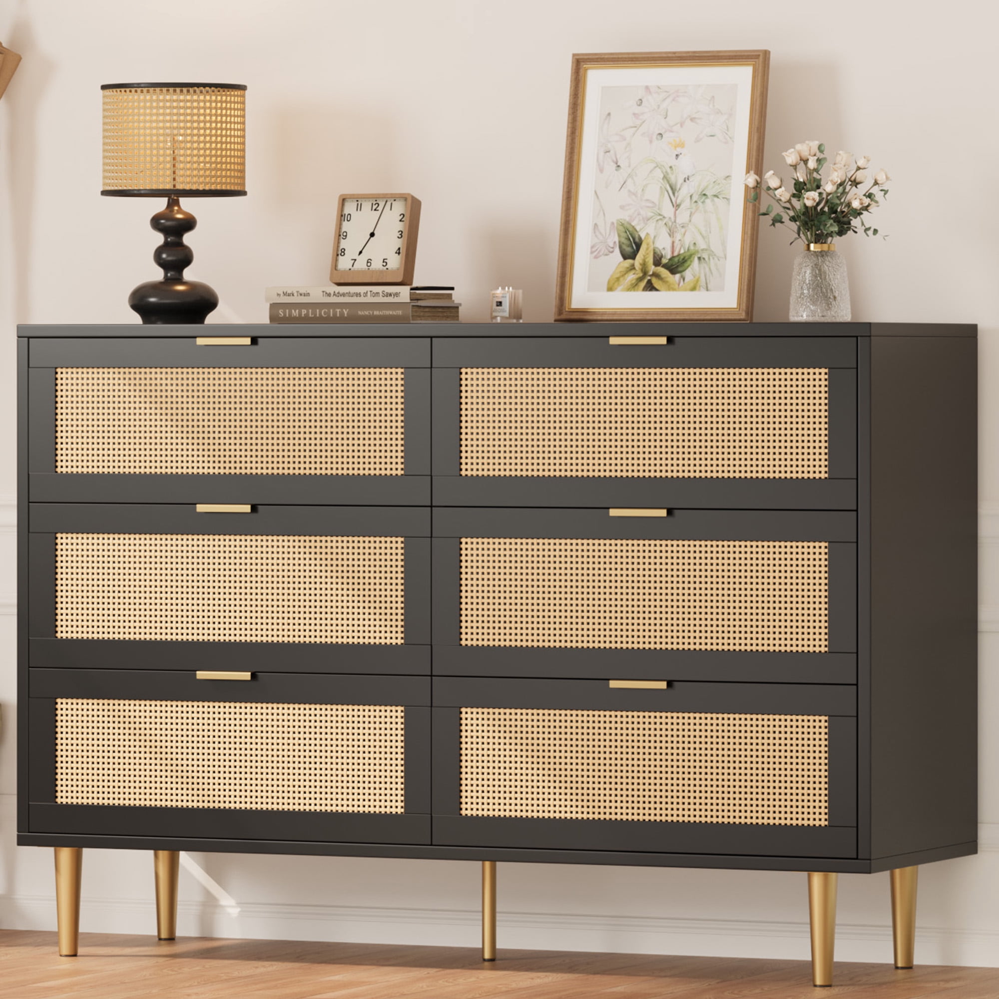Click here for Akdsteel Rattan 6 Drawer Dresser For Bedroom  Mode... prices