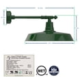 Cocoweb 22" Vintage LED Barn Light in Green with Victorian Arm and ...