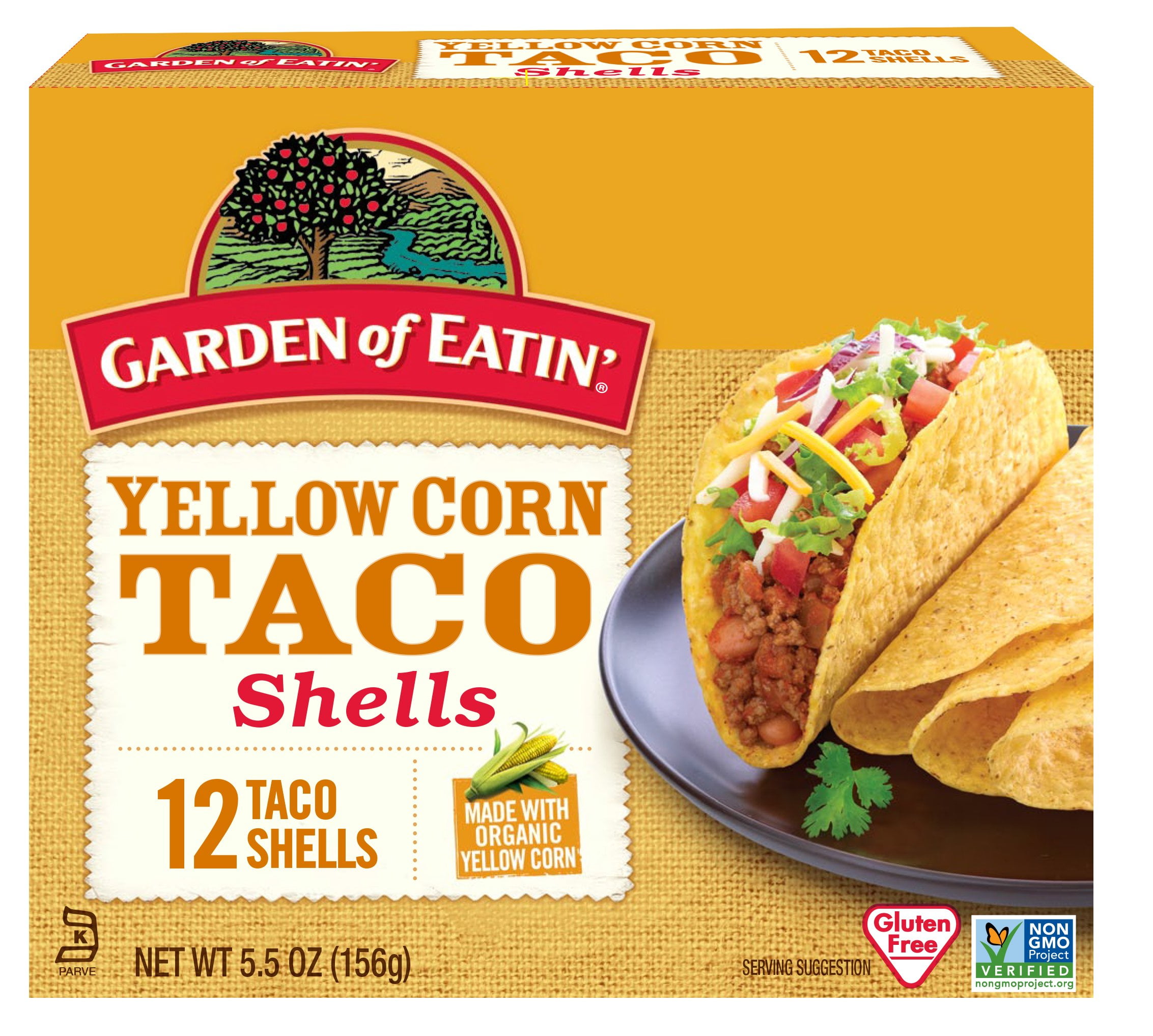 Garden of Eatin' Yellow Corn Taco Shells, 12 Count (Pack of 12 ...