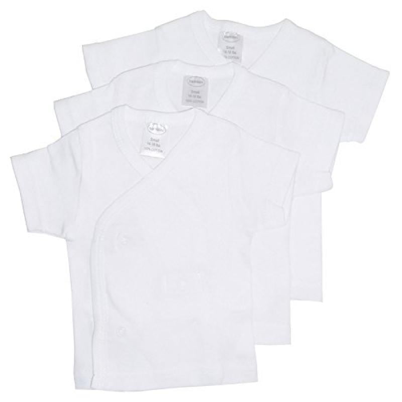 Click here for Bambini White Side Snap Short Sleeve Shirt - 3 Pac... prices