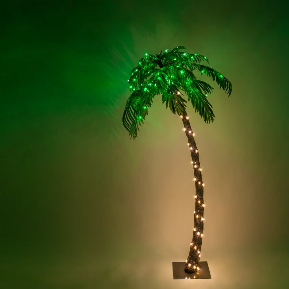 Wintergreen Lighting Multi-Function Lighted Palm Tree with 128 LED ...