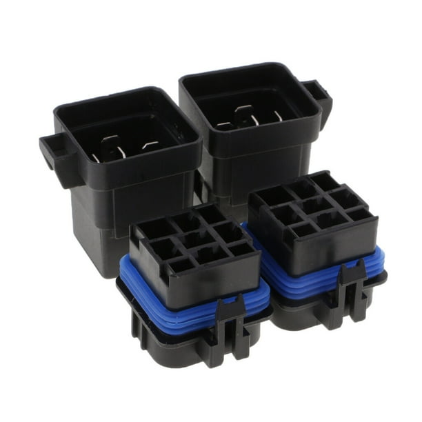 VONKY 2 Sets 12V 40A 5-Pin Relay and Relay Holder Socket Integrated for ...