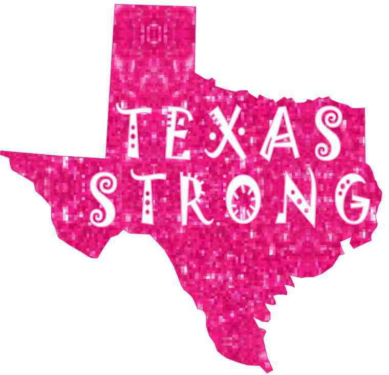 5in x 5in Die Cut Pink Texas Strong Sticker - Walmart.com