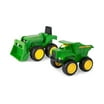 John Deere Monster Treads Lights & Sounds 8 inch Tractor with Wagon ...