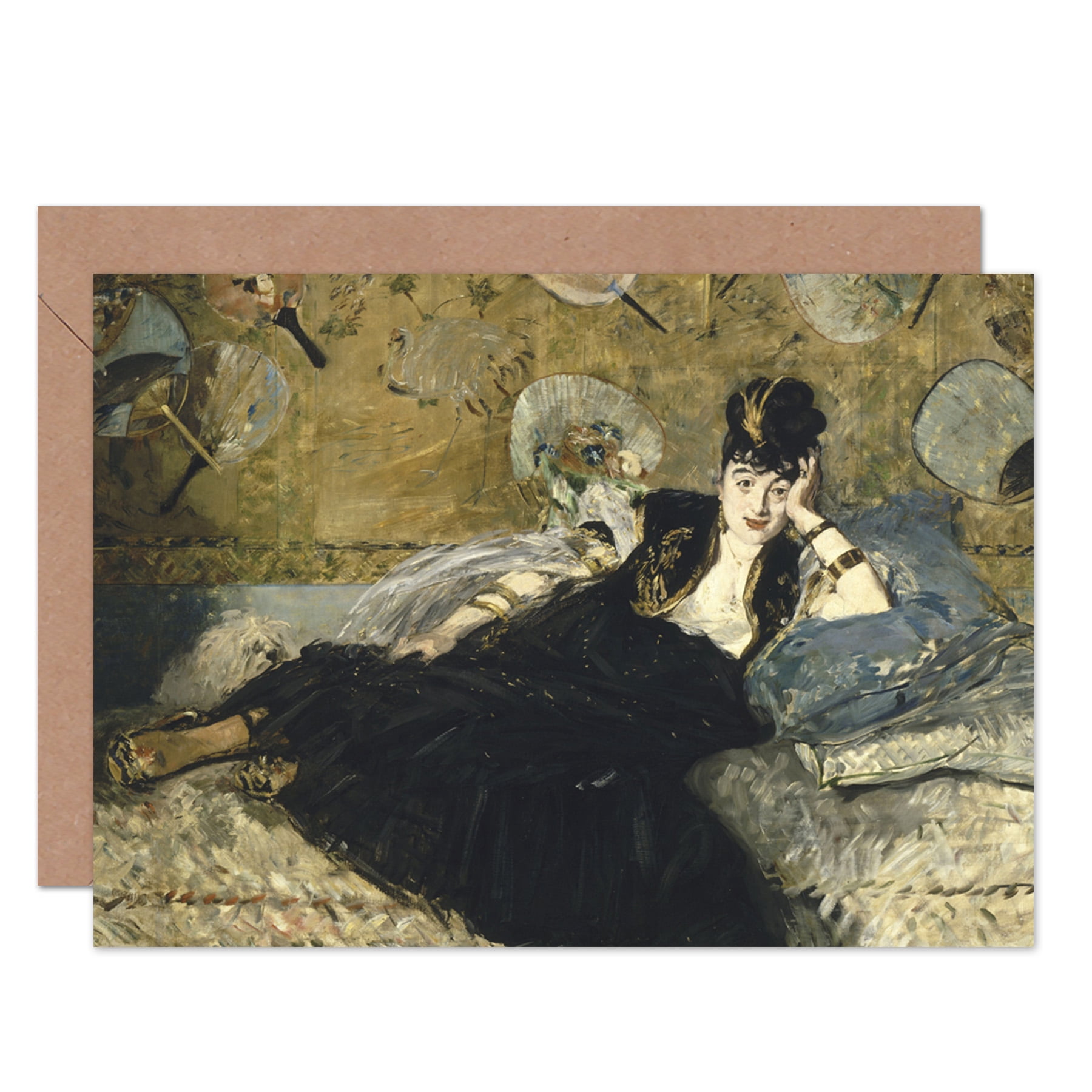 Edouard Manet Woman With Fans Fine Art Greetings Card Plus Envelope ...