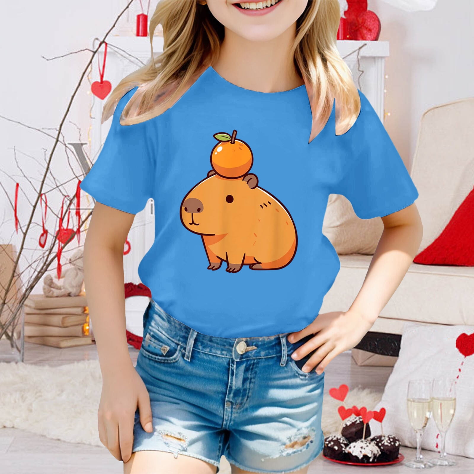 Click here for Hhsclothinggg Girls Summer Tops Cute Capybara Prin... prices