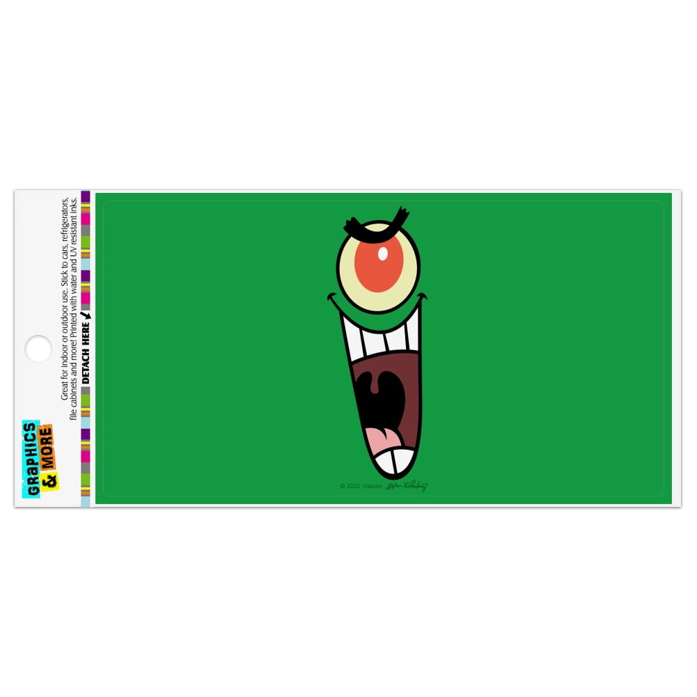 SpongeBob Plankon Face Automotive Car Refrigerator Locker Vinyl Magnet ...