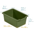 Storage Bins - 20 Pack Earthtone Plastic Classroom Organization Bins ...