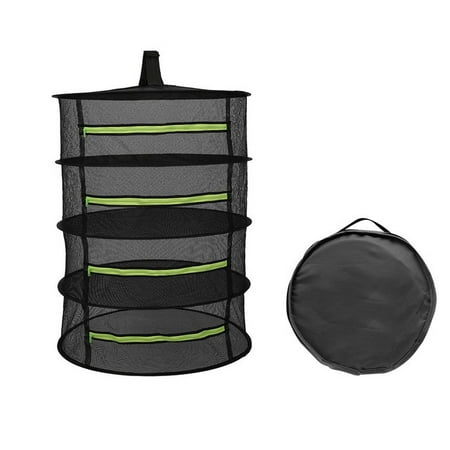 SHTKUYING Mesh Plant Drying Net, Hanging Foldable Net, Black Herbal ...