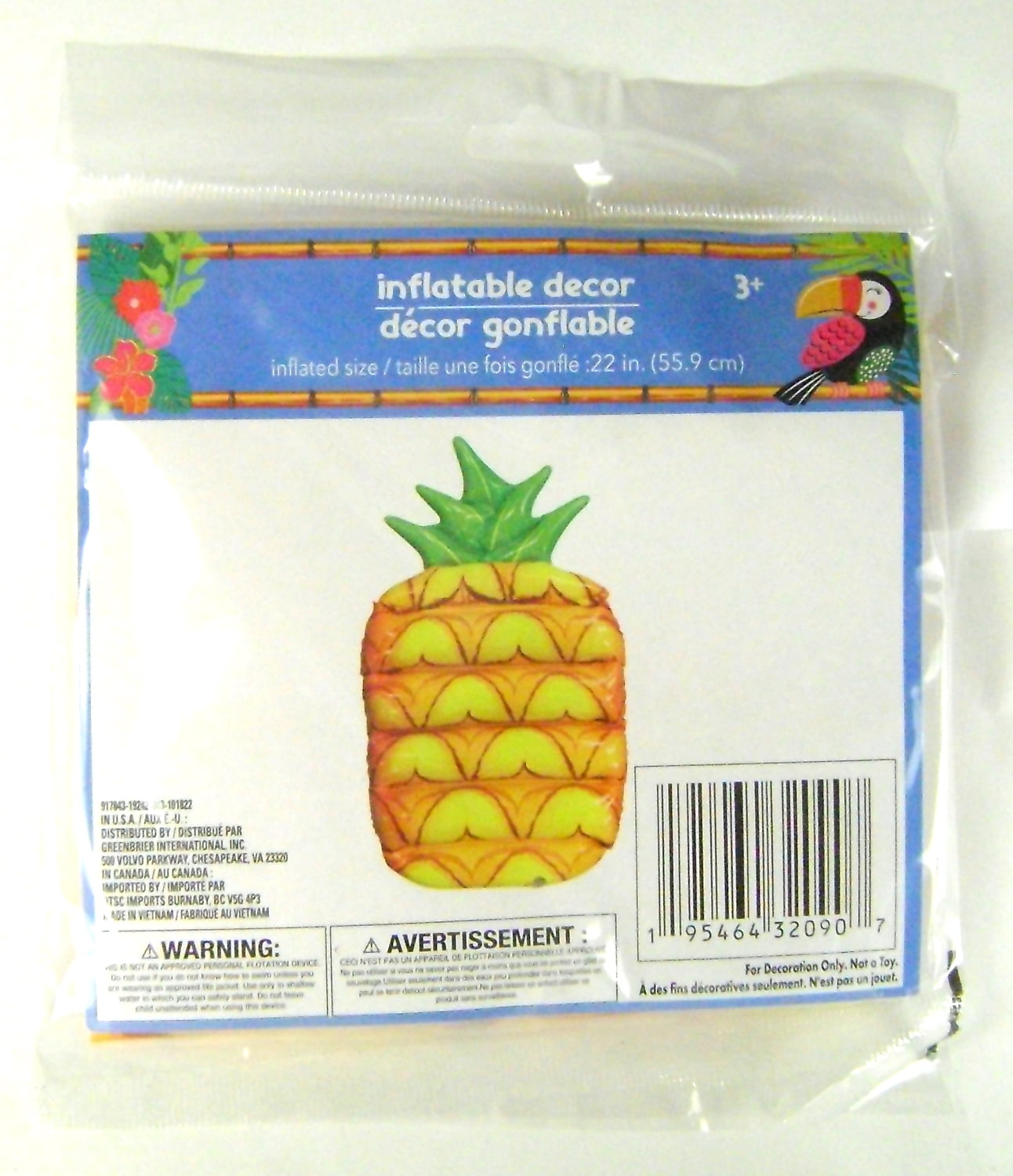 INFLATABLE PINEAPPLE Luau Party Decor Table Decoration - Walmart.com