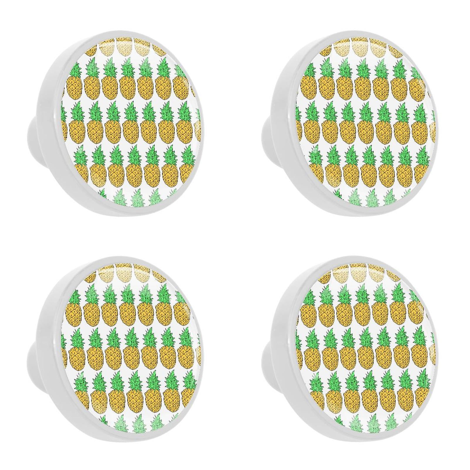 4 Pcs Pineapple Knobs for Kitchen Cabinet Cupboard Dresser Bookcase Drawer Pulls Handles Round ...