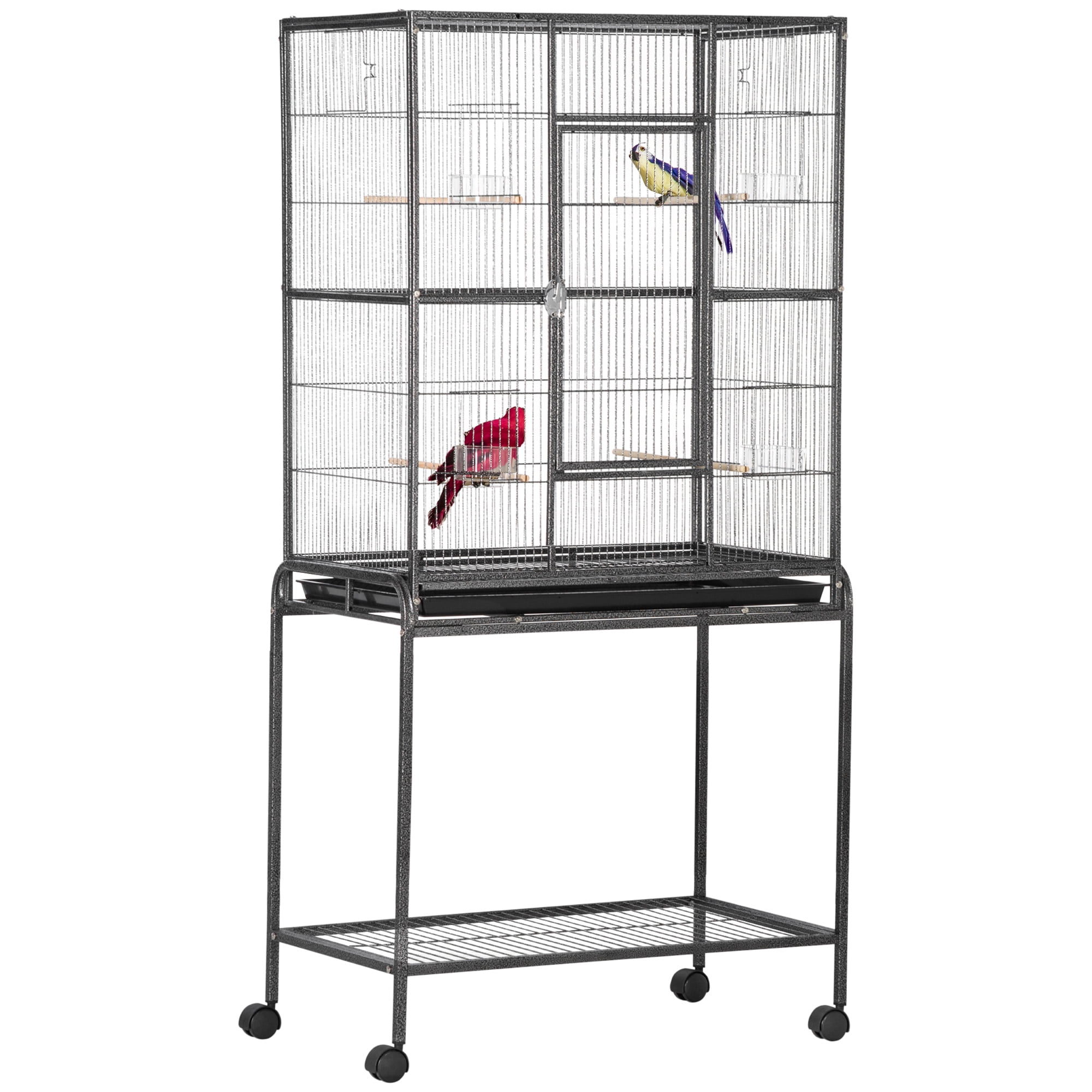 Click here for Pawhut 64 Large Bird Cage  Rolling Metal Parrot Ca... prices