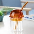 Today Lightning Limited Time Offer Of Cute Drinking Glasses With Glass Dome Lid And Straw