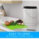 Cooler Kitchen 1.3 Gal. Compost Bin with Charcoal Filters - White ...