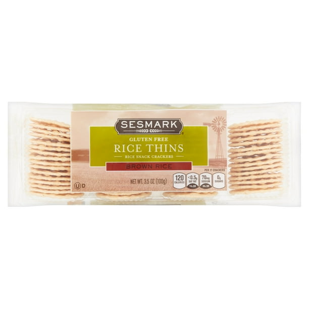 Sesmark Brown Rice Thins, 3.5 oz, 12 pack - Walmart.com