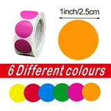 3000pcs Round Color Coding Labels, 1 Inch, Self-Adhesive Dot Stickers ...