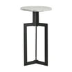 Skylar Round 3-Tier Side Accent Table with Raised Lip Edge Tabletop and ...