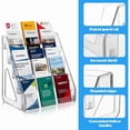 5-Tier Table Brochure Stand, Leaflet & Brochure Holder Clear Acrylic ...